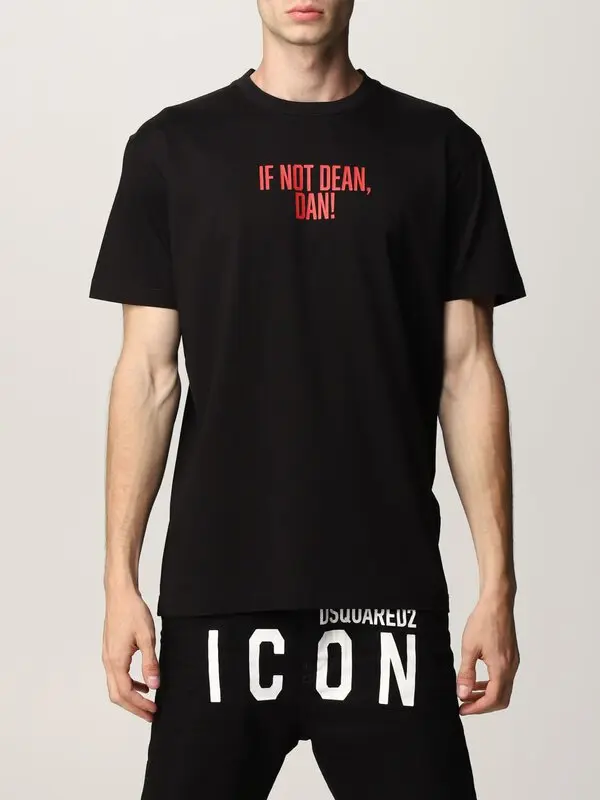 Dsquared2 If Not Dean, Dan Print T-Shirt - Black | Editorialist