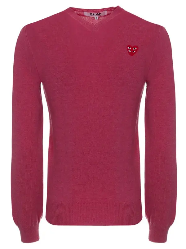 Play Comme Des Garcon V Neck Pullover