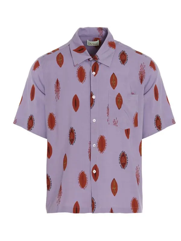 Aries Sacred Vulva Bowling Shirt - Multicolor | Editorialist
