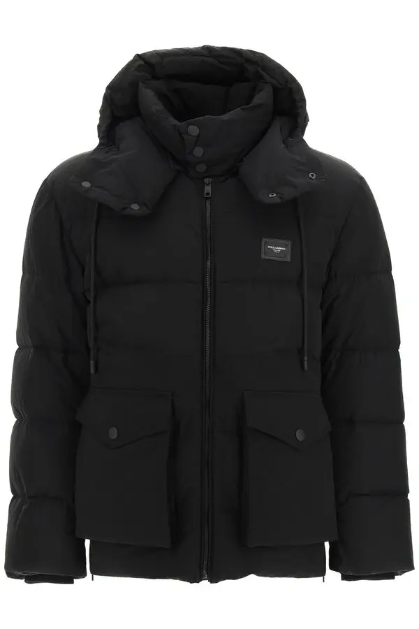 Dolce & Gabbana Quilted Down Jacket With Hood
