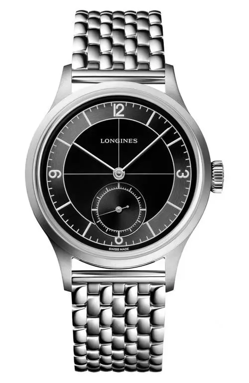 LONGINES Heritage Classic Mesh Strap Watch - Black