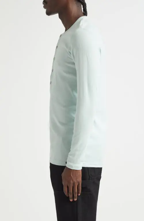 TOM FORD Cotton Knit Henley - Pale Mint