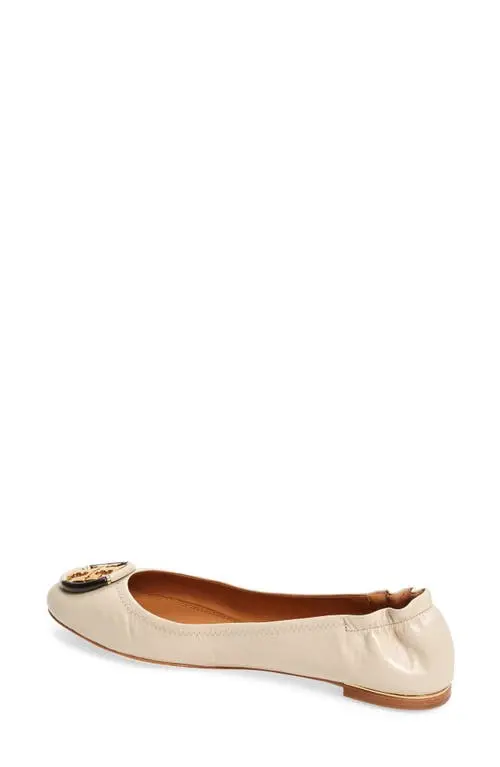 Tory Burch Multi-logo Leather Ballet Flat