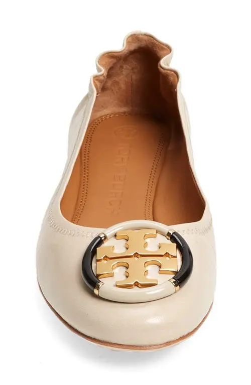 Tory Burch Multi-logo Leather Ballet Flat