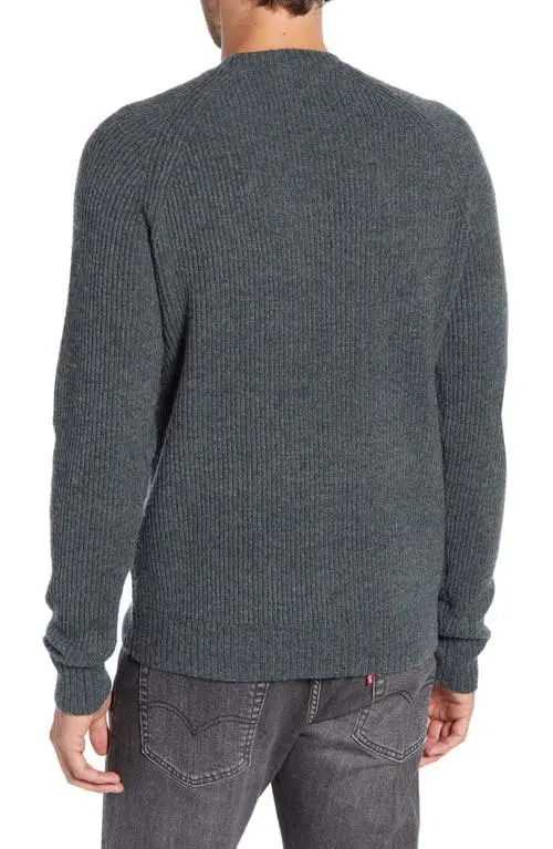 SCHOTT Ribbed Wool Blend Sweater - Sage