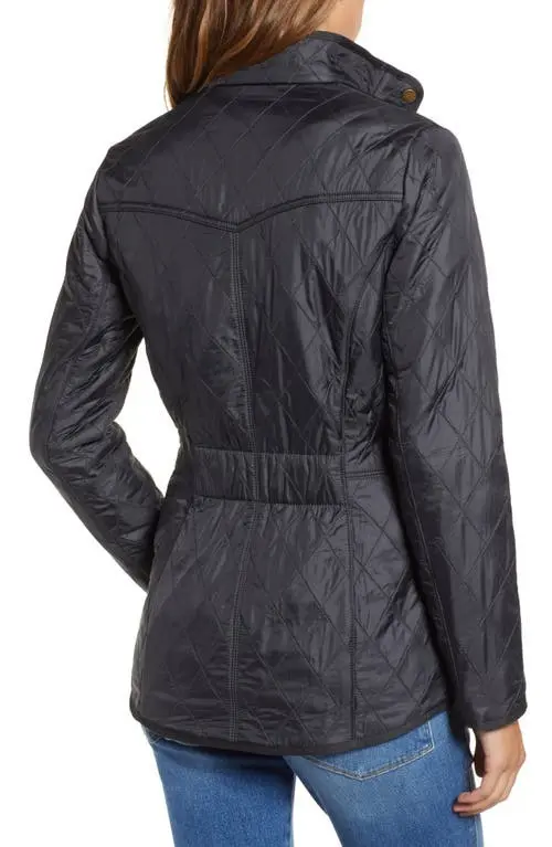 Barbour Fleece Lined Quilted Cavalry Jacket - Navy