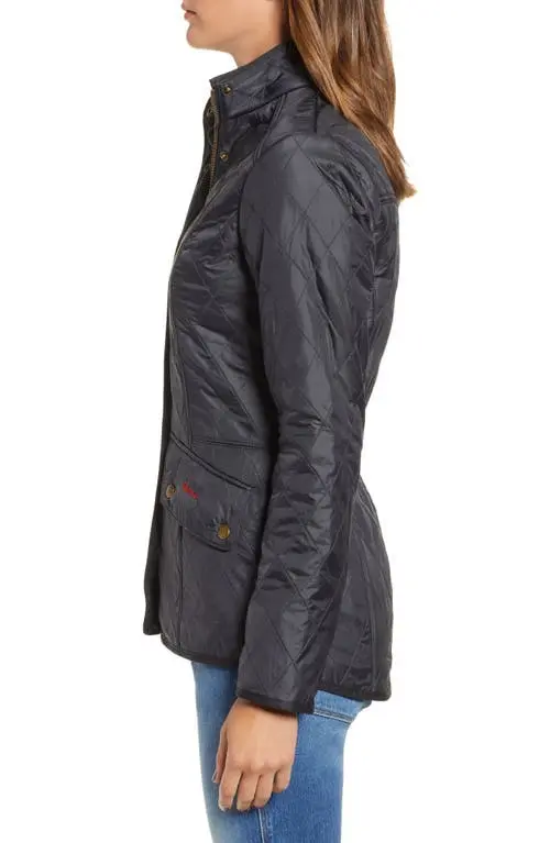 Barbour Fleece Lined Quilted Cavalry Jacket - Navy