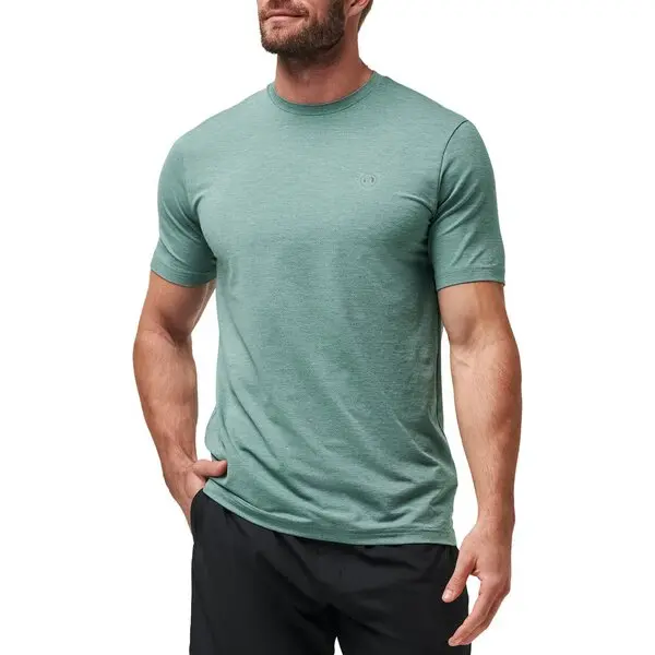 Travis Mathew Scenic Vista Logo T-shirt - Heather Silver Pine