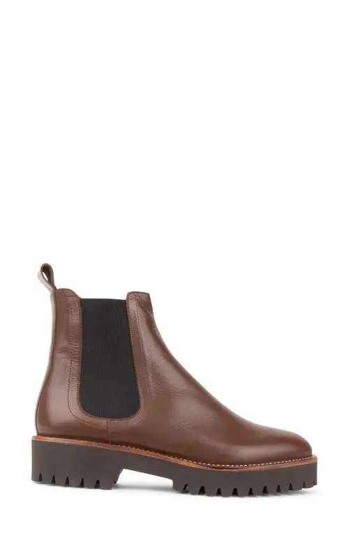 PATRICIA GREEN Lug Sole Chelsea Boot - Chocolate