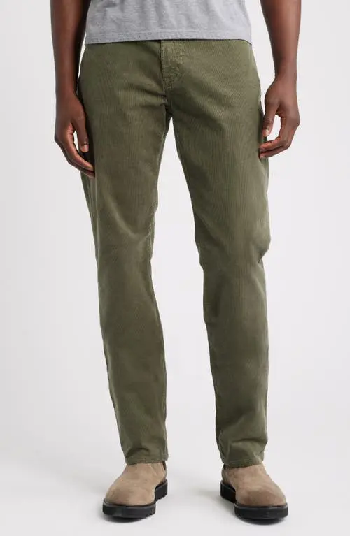 Ag Everett Straight Leg Corduroy Trousers - Urban Green