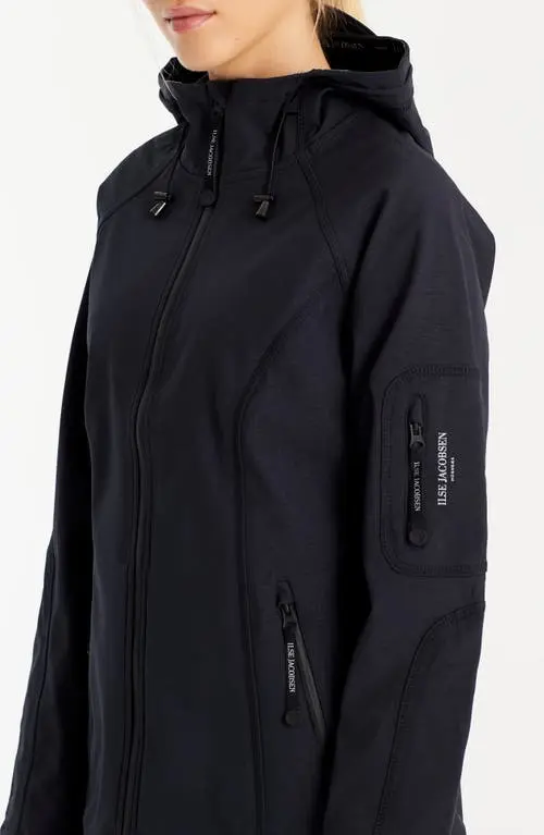 ILSE JACOBSEN Regular Fit Hooded Raincoat - Dark Indigo