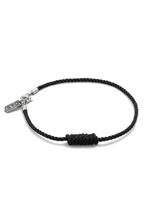 DEGS & SAL Knotted Rope Bracelet - Black