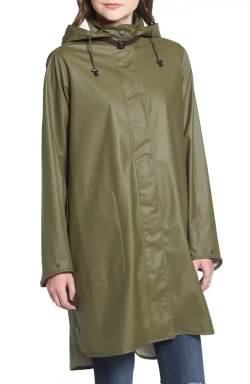 ILSE JACOBSEN Hooded Raincoat - Army