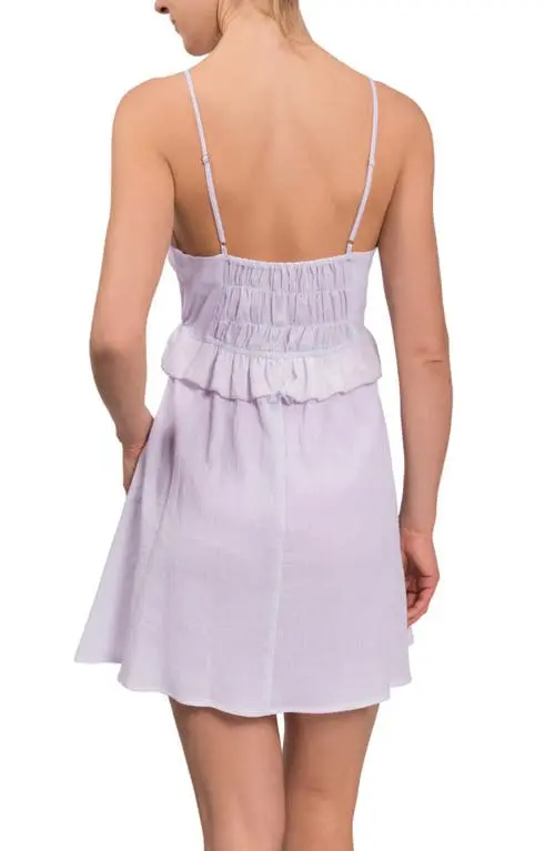 EVERYDAY RITUAL Isabelle Tie-front Cotton Chemise - Lavender