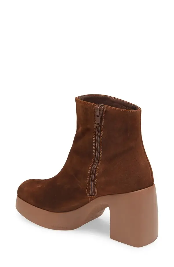 WONDERS Lightweight Suede Platform Boots - Cuero