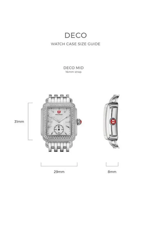 Michele Deco 16 Diamond Dial Watch Head
