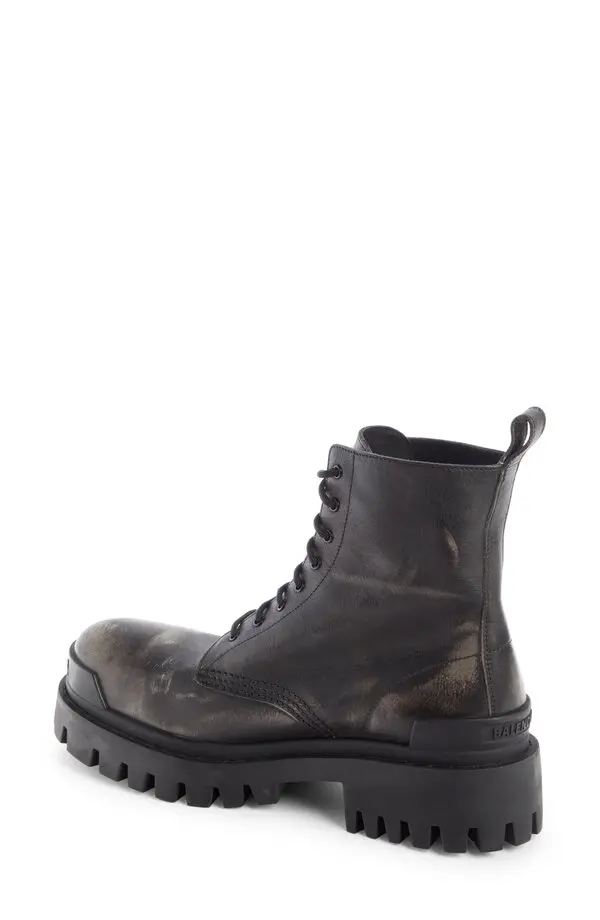 Balenciaga Strike Aged Combat Boot