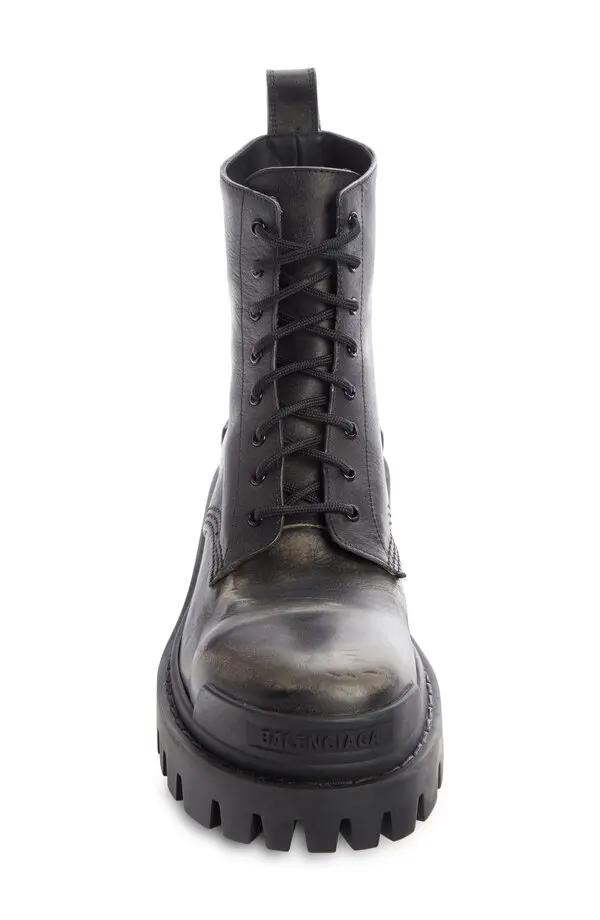 Balenciaga Strike Aged Combat Boot