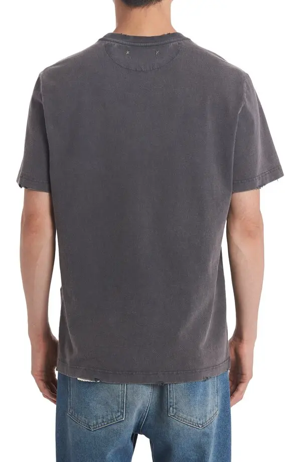 GOLDEN GOOSE Distressed Cotton Graphic Tee