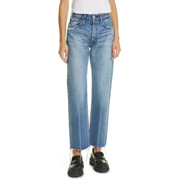 MOUSSY Ashley Wide Straight Leg Jeans