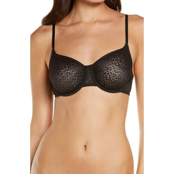 Dkny Modern Lace Unlined Demi Bra - Black