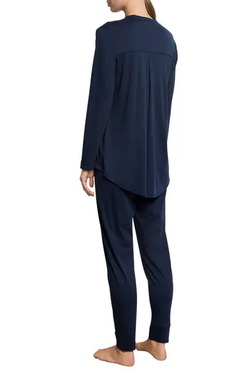 Hanro Pure Essence Pajamas - Deep Navy