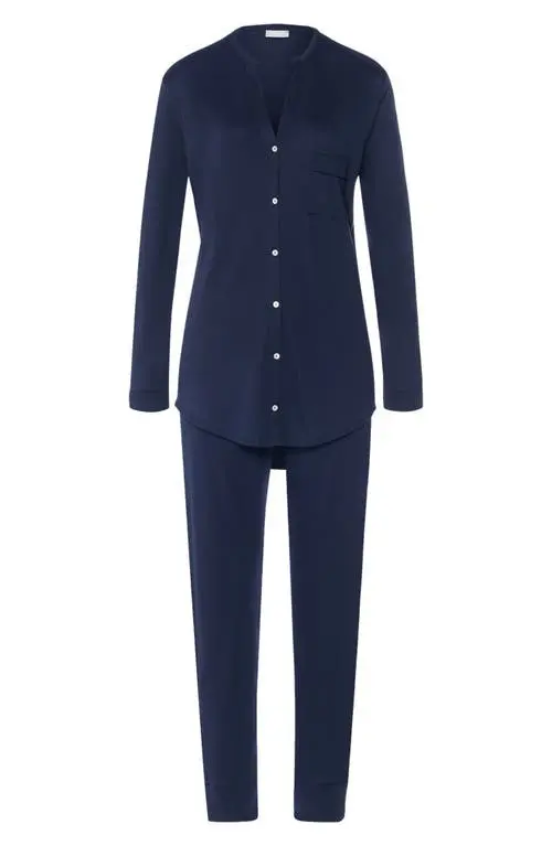 Hanro Pure Essence Pajamas - Deep Navy