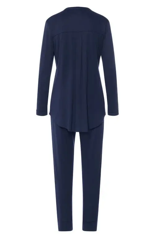 Hanro Pure Essence Pajamas - Deep Navy