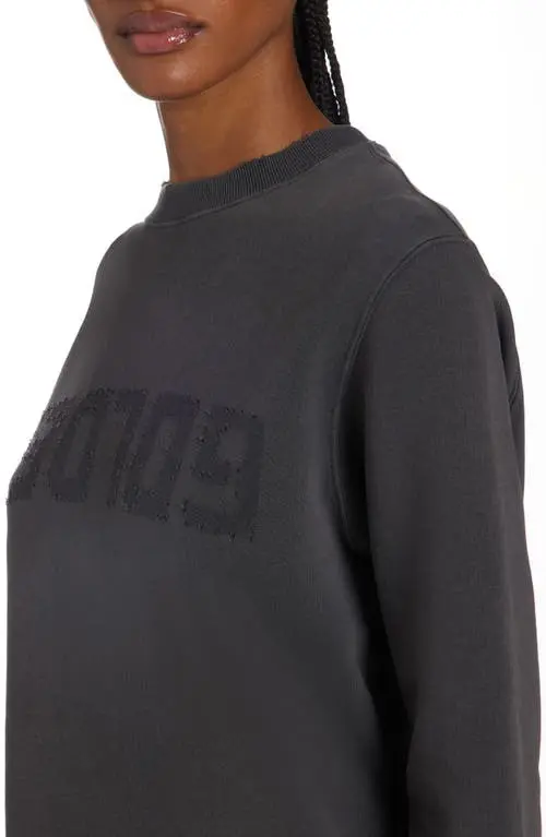 Golden Goose Upside Down Logo Sweatshirt Dress - Distressed Anthracite |  Editorialist