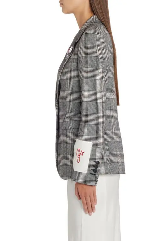 GOLDEN GOOSE Glen Plaid Virgin Wool-blend Blazer