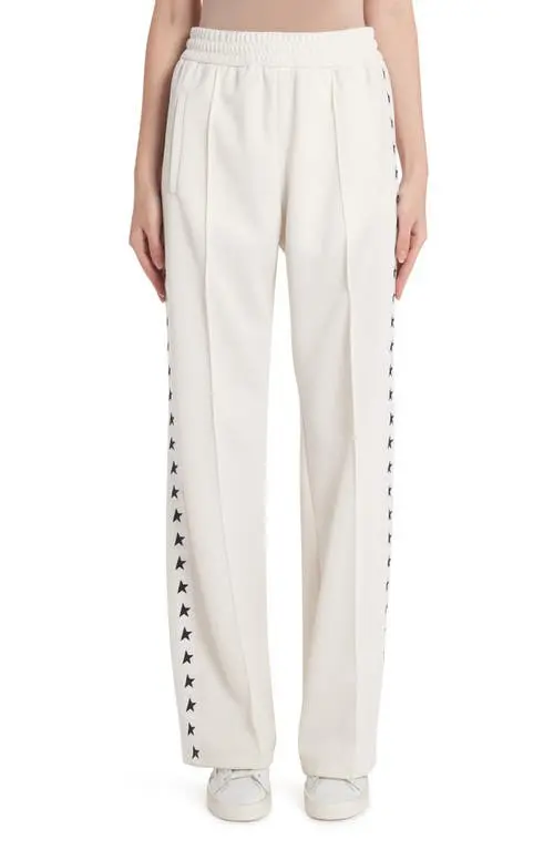 GOLDEN GOOSE Dorotea Star Collection Track Pants - Papyrus/black
