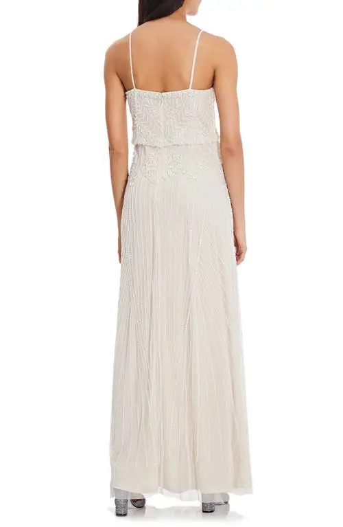Adrianna Papell Beaded Blouson Gown