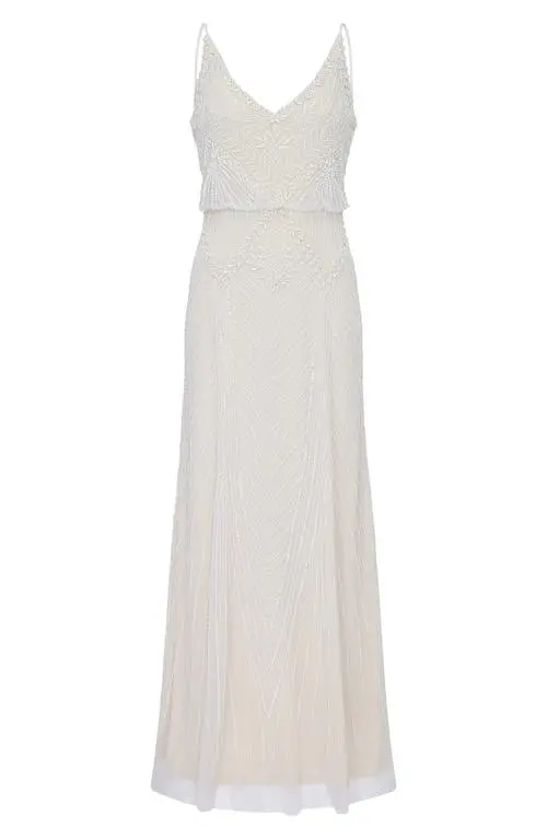 Adrianna Papell Beaded Blouson Gown
