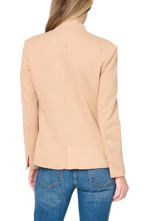 GIBSONLOOK Inverted Notch Collar Knit Blazer - Cappuccino
