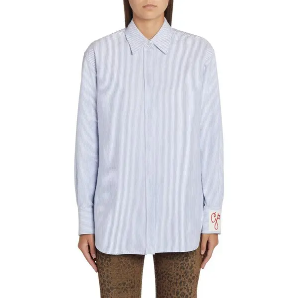 GOLDEN GOOSE Stripe Cotton Button-up Shirt