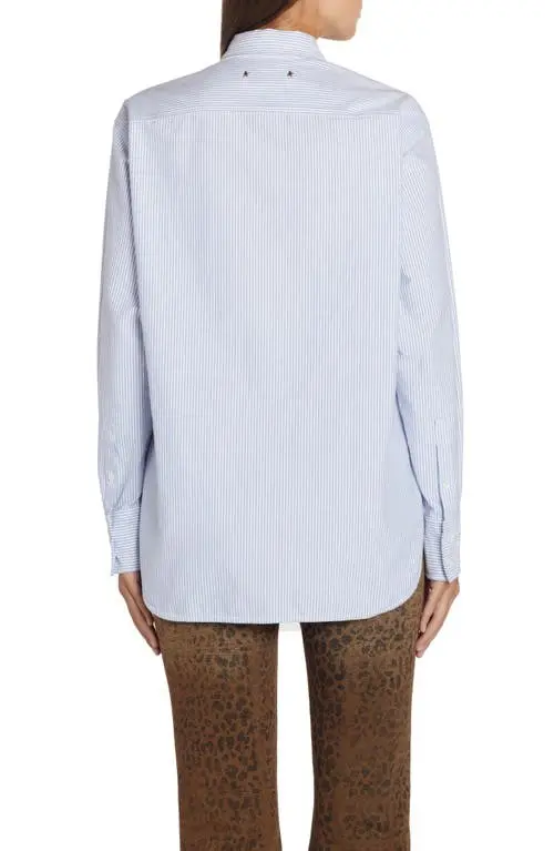 GOLDEN GOOSE Stripe Cotton Button-up Shirt