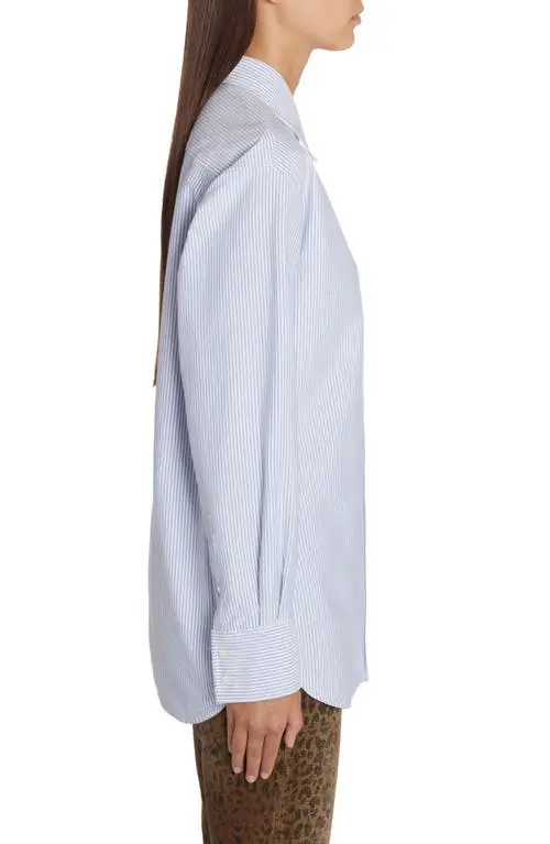 GOLDEN GOOSE Stripe Cotton Button-up Shirt