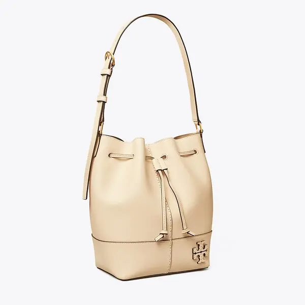 Tory Burch Mcgraw Smooth Drawstring Bucket Bag