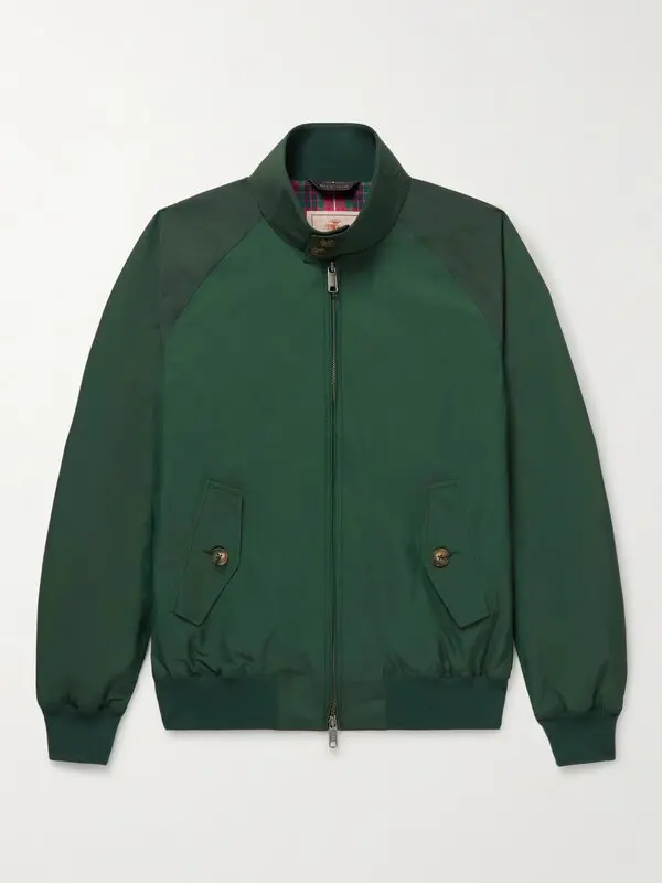 BARACUTA G9 Cotton-blend Harrington Jacket - Green