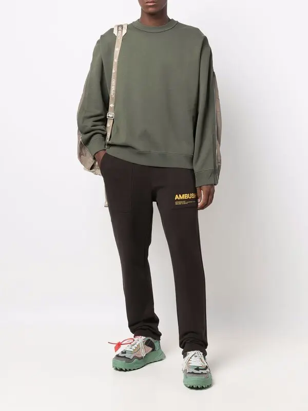 AMBUSH Logo-print Sleeve Sweatshirt - Green