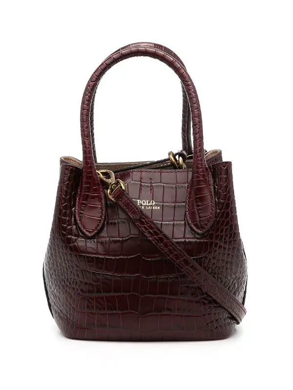 Ralph Lauren Mini Croc-Effect Tote Bag In Red 30% Off Editorialist