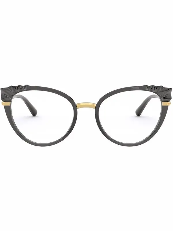 Dolce & Gabbana Textured Cat-eye Glasses - Grey