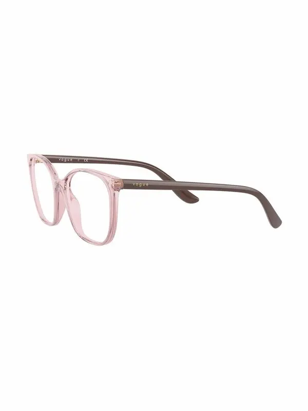 VOGUE EYEWEAR Oversized Frame Eyeglasses - Brown