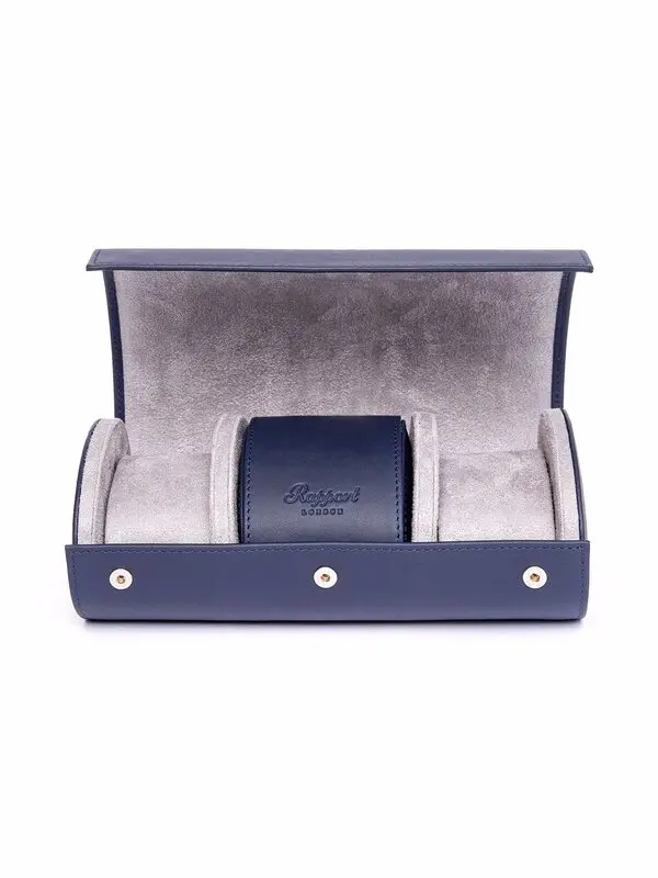 RAPPORT LONDON Hyde Park Three Watch Roll Case - Blue