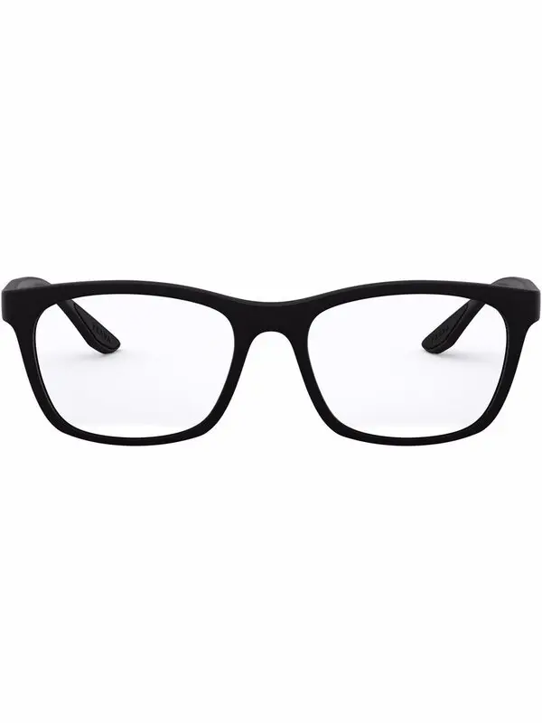 Prada Square Frame Eyeglasses - Black