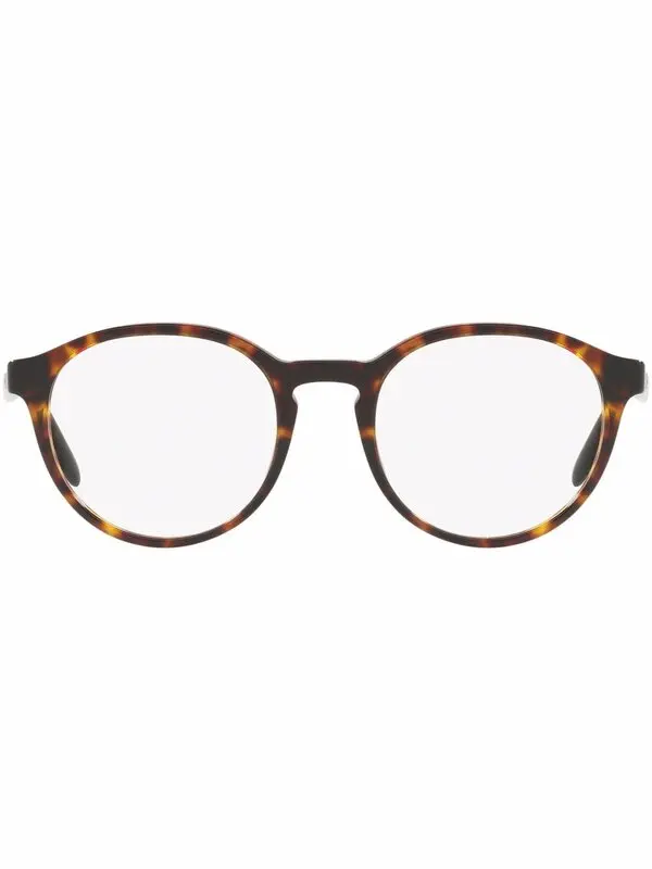 Giorgio Armani Tortoiseshell Round-frame Glasses - Brown