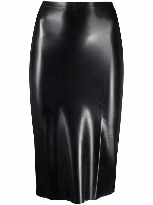 Giuseppe Di Morabito High-shine Midi Skirt - Black
