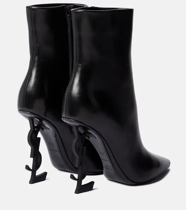 Saint Laurent Opyum 110 Leather Ankle Boots