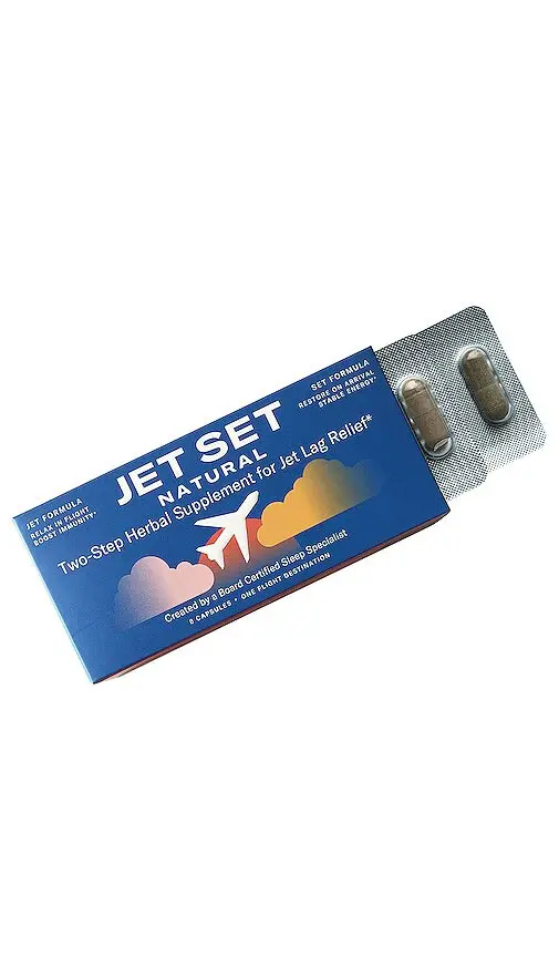 JET SET NATURAL Two-step Herbal Supplement For Jet Lag Relief