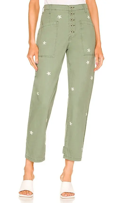 PISTOLA Tammy High Rise Trouser In Army